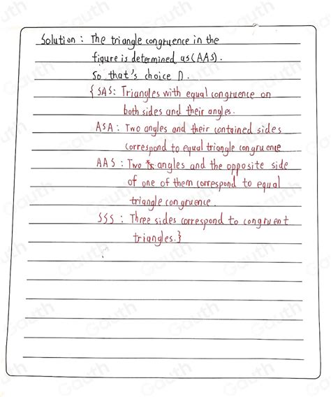Solved Tell Why The Two Triangles Are Congruent Give The Congruence Statement Then List All