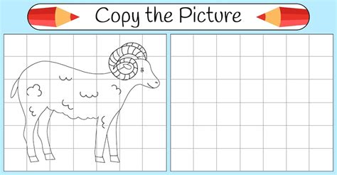 Как нарисовать барана шаг за шагом используйте сетку обучения рисованию учебник рисования урок