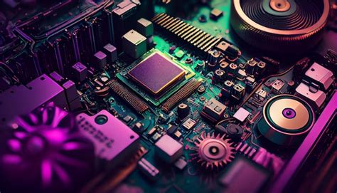 Premium Ai Image Closeup Of Computer Chip On A Part Of Electronic Printed Circuit Board Bright