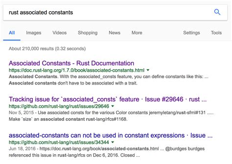 Documentation For New Stable Features Can Be Hard To Find E G For Associated Const Issue
