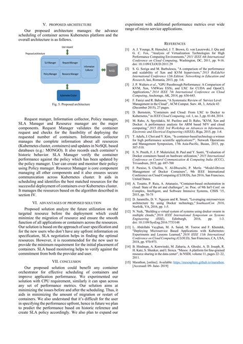 Advanced Resource Allocation And Service Level Monitoring For Container Orchestration Platform Pdf