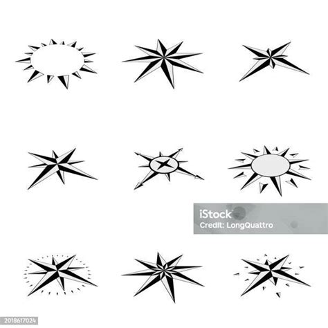 Compass Solid Isometric Set Stock Illustration Download Image Now Abstract Adventure Arrow