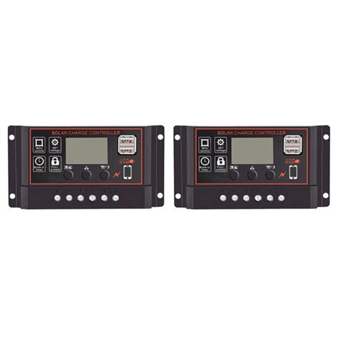 2x 100a Solar Charge Controller Solar Panel Controller 12v 24v Lcd