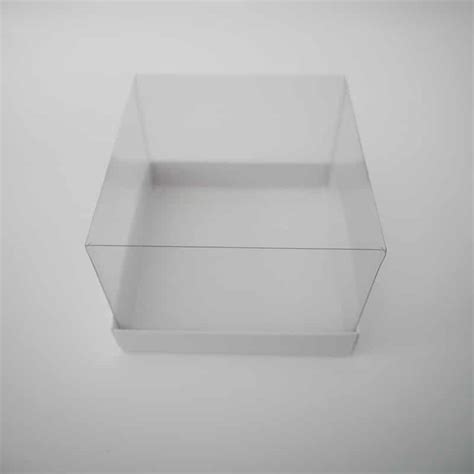 6 Inch Cake Box With Clear 120mm Glued Lid Pack Of 10 Prestige Packaging