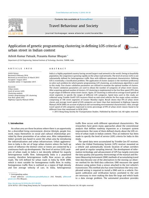 Pdf Application Of Genetic Programming Clustering In Defining Los