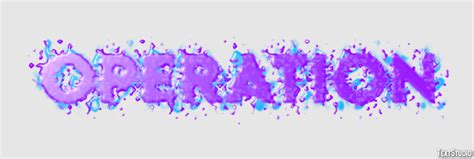 Operation Spectacular Splash Text Effect Generator