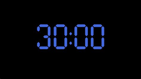 Free Full Screen Royal Blue Countdown Timer 30 Minutes