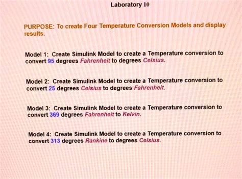 Solved Purpose Create Simulink Model To Create Temperature Conversion