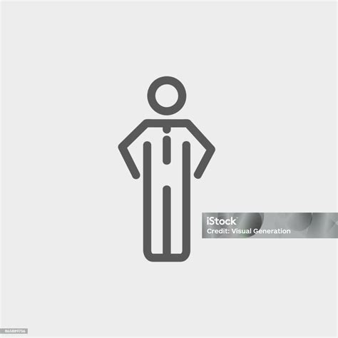Man 입석 여윔 꺾은선형 아이콘크기 가득 찬에 대한 스톡 벡터 아트 및 기타 이미지 가득 찬 개성 개념 경영자 Istock