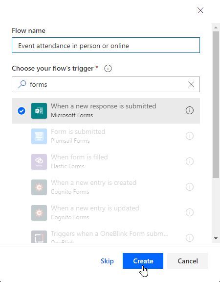 Microsoft Forms Workflow Examples