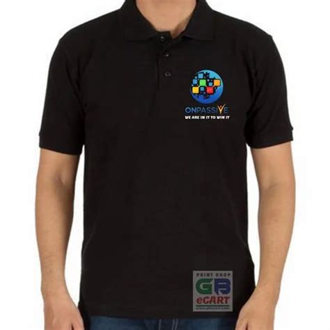 Onpassive Logo T Shirt On Black Color Cotton T Shirt Size Large At ₹ 500piece In Nagpur