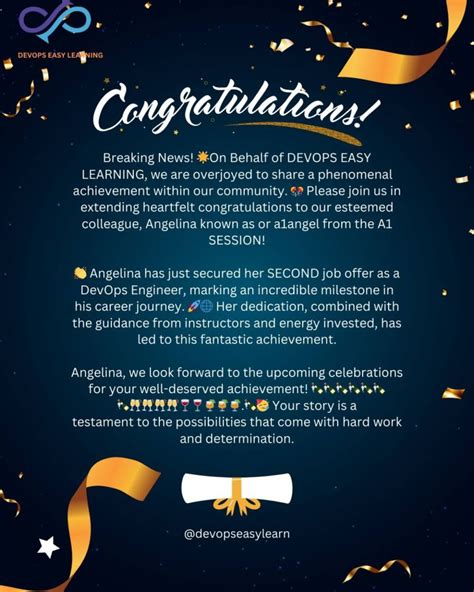 Devops Easy Learning Training Institute On Linkedin Congratulations