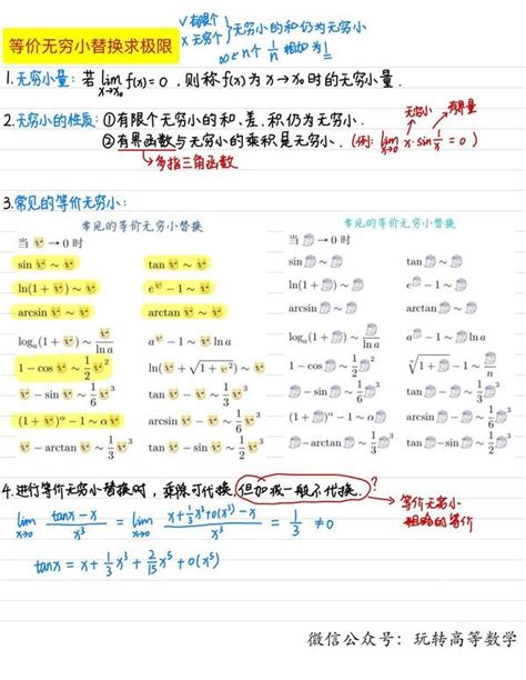 零基础学高数 等价无穷小替换求极限 知乎