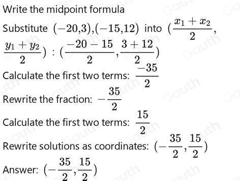 Solved The Line Segment Has Ends At A 203 And B 1512 Determine