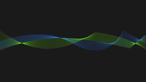Abstract Futuristic Wave Science Technology Banner With Blue Grid Lines On Black Background