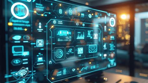 Graphic Interface Showcasing Application Software For Smart Homes And Businesses Incorporating