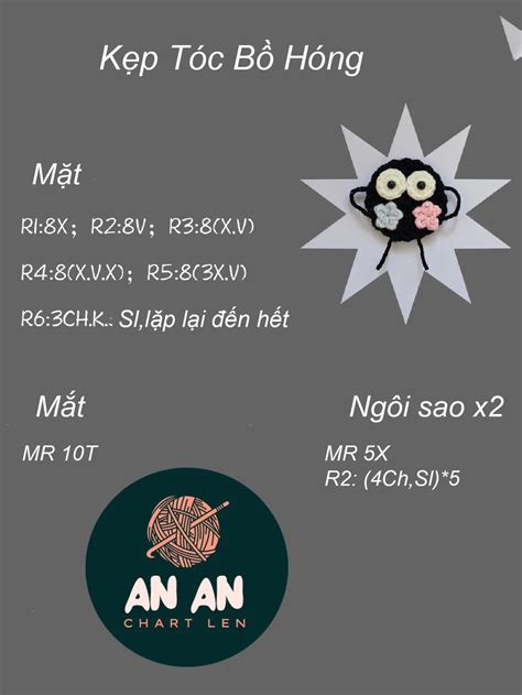 Chart Móc Kẹp Tóc Bồ Hóng