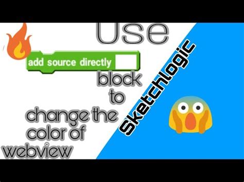 Change The Color Of The Webview Using Add Source Directly Block In Sketchware YouTube
