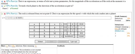 Solved Planet 1 Has Mass 3m And Radius R While Planet 2 Has