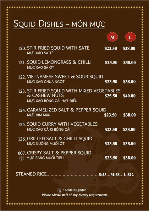 Menu At 5 Star Restaurant Christchurch 250 Clyde Rd