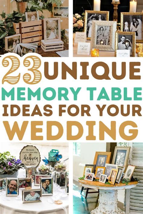 23 Stunning Wedding Memory Table Ideas Craftsy Hacks