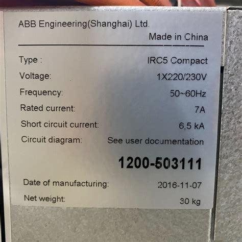 Abb Irb1200 707 6 Axis Industrial Robot With Irc5 Compact Controller Novus Ferro Pte Ltd