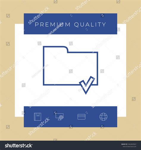 Select Document Sign Folder Icon With A Check Royalty Free Stock