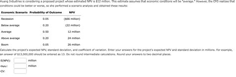 Solved Calculate The Project S Expected NPV Standard Chegg