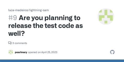 Are You Planning To Release The Test Code As Well Issue 9 Luca