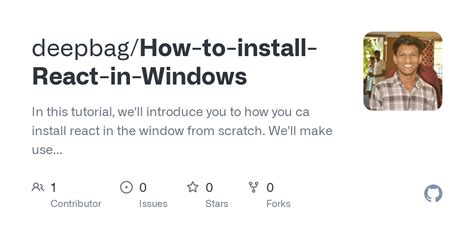 Github Deepbag How To Install React In Windows In This Tutorial We Ll Introduce You To How