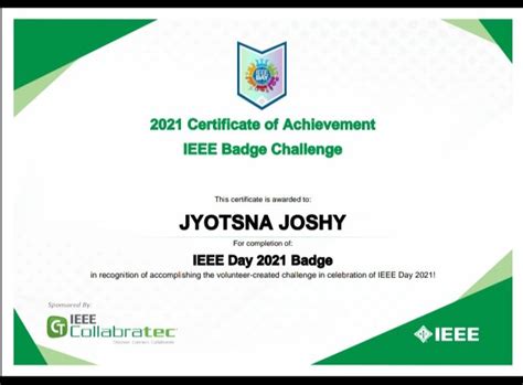 Jyotsna Joshy On Linkedin Ieee Ieeeday2021 Thanks