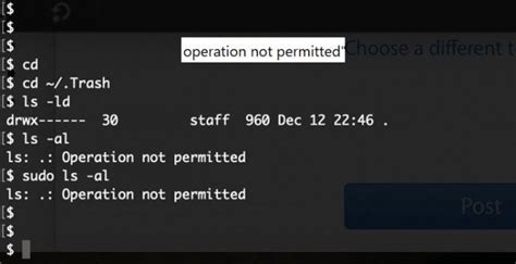 What Causes The Ls Operation Not Permitted Error And How Can You