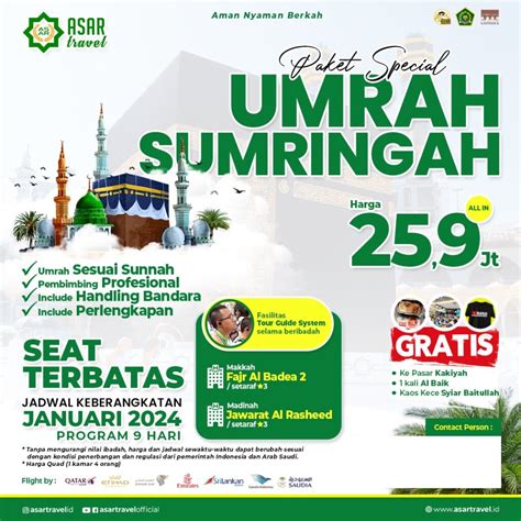umroh murah tahun 2023 bersama asar aman nyaman dan berkah selamat datang di griya