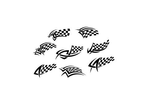Checkered Flags In Tribal Style 11230904 Vector Art At Vecteezy