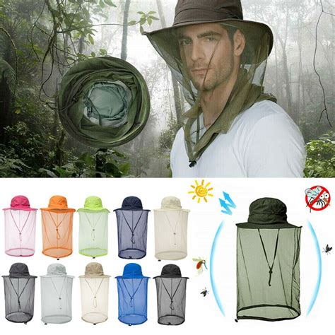 SUNSIOM Mosquito Head Net Sun Hat Bug Bee Protection Mesh Fishing Outdoor Men Women Cap