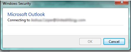 Solved Outlook Windows Security Prompt Not Allowing User To Login Experts Exchange