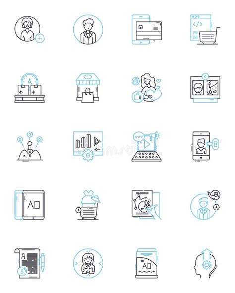 Advertising Strategy Linear Icons Set Segmentation Positioning
