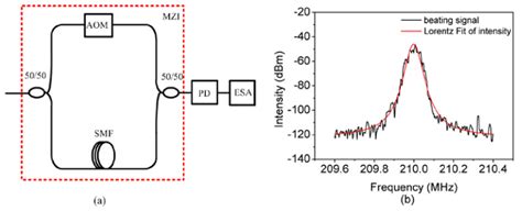 A Schematic Diagram Of The Linewidth Measurement Setup And B