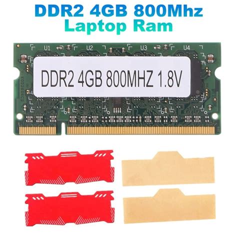 4gb Ddr2 Laptop Ramcooling Vest 800mhz Pc2 6400 Sodimm 2rx8 200 Pins For Intel Amd Laptop
