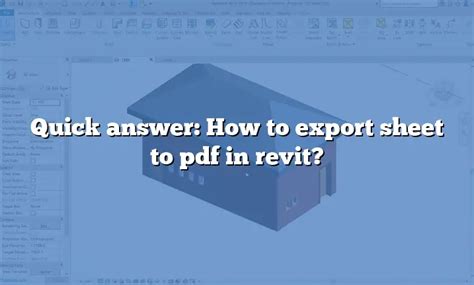 Quick Answer How To Export Sheet To Pdf In Revit Quick Answer How To Export Sheet To Pdf In Revit