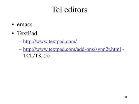 ppt tcl tk tutorial powerpoint presentation free download id 236115