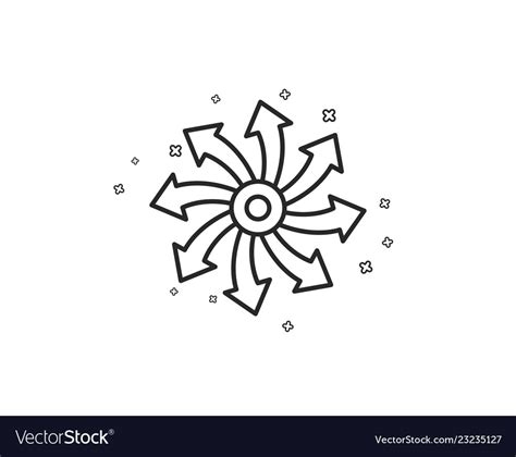 Versatile Line Icon Multifunction Sign Royalty Free Vector