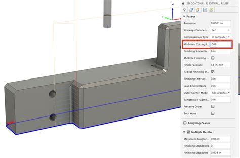 2d Contour Rest Machining Invalidated When A Minimum Cutting Radius Is