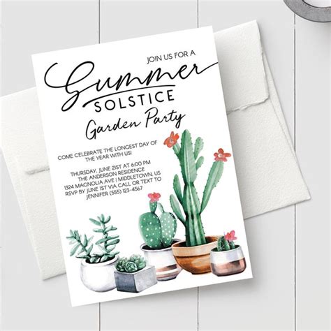 Summer Solstice Party Invitation Etsy
