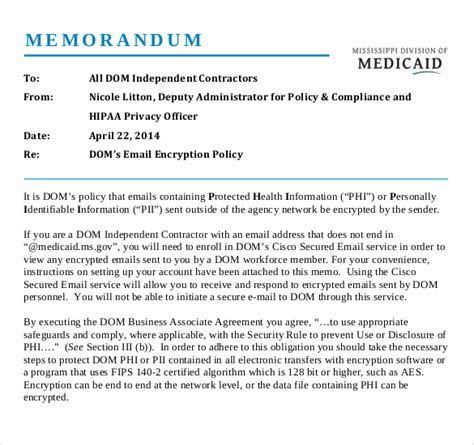 14 Email Memo Templates Free Sample Example Format Download