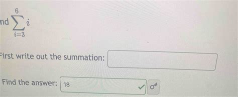 Solved I 36iFirst Write Out The Summation Find The Answer Chegg Com