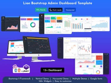 Lion Bootstrap Admin Dashboard Template MultiPurpose Themes