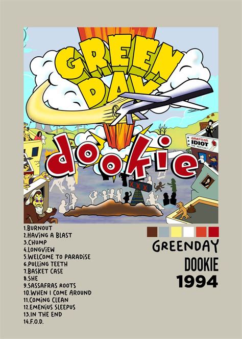 Green Day Dookie Album Cover Poster Picture Metal Print Paint By