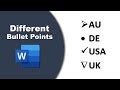 How To Add Different Bullet Point In Word The Graphic Home