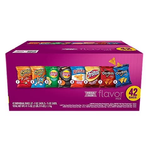 Frito Lay Snacks Flavor Mix Variety Packs 41 38 Oz 42 Count Mega